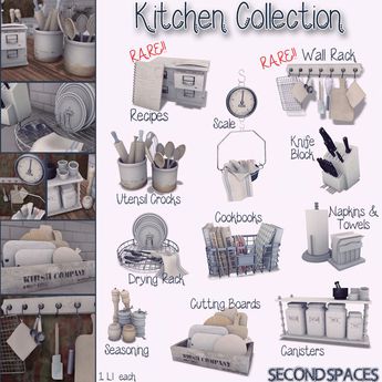 Second Life Marketplace - Second Spaces - Kitchen Collection - cutting ...