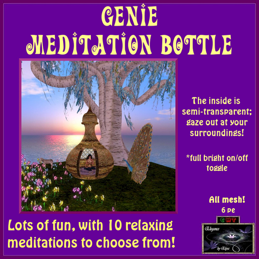 Second Life Marketplace - *EbE* Genie Meditation Bottle (Moroccan) v2