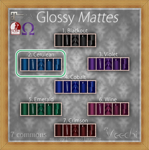 Second Life Marketplace - Veechi - Glossy Mattes [ cerulean ]