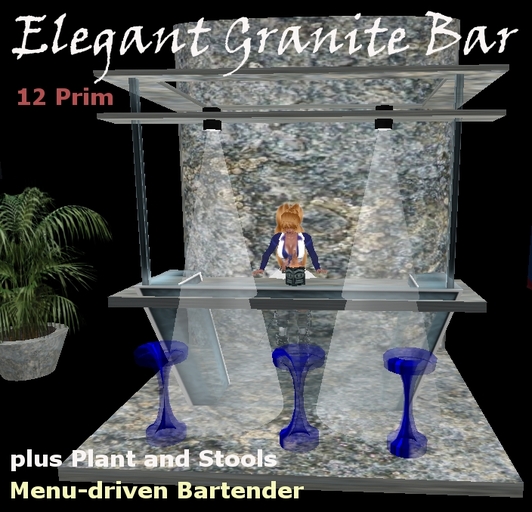 Second Life Marketplace - Elegant Granite Bar for your Home just 12 ...