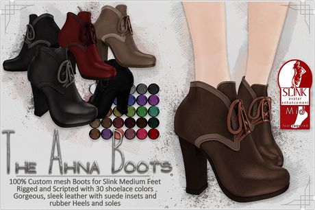 Second Life Marketplace - :[P]:- Fatpack:// The Ahna Boots