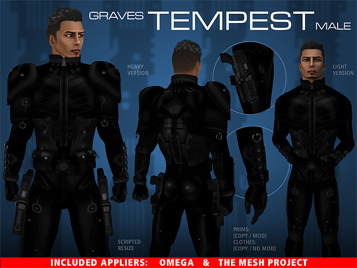Second Life Marketplace - GRAVES Tempest - Male + inclusive Omega, TMP ...