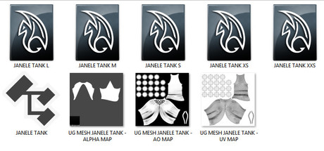 Second Life Marketplace - [UG MESH] JANELE TANK PACK