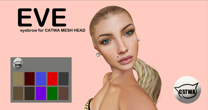 Second Life Marketplace - :: # MLT EVE EYEBROW FATPACK FOR CATWA MESH HEAD