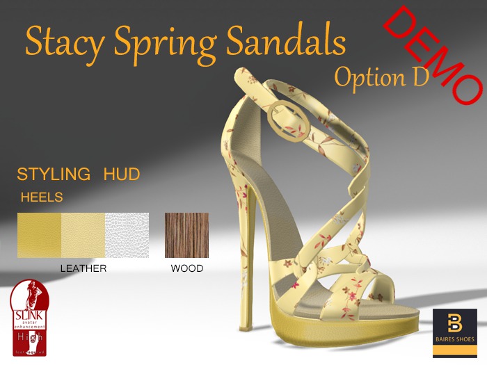 Second Life Marketplace - DEMO Stacy Spring Sandals - Option D