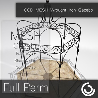 Second Life Marketplace - MESH Wrought Iron Gazebo