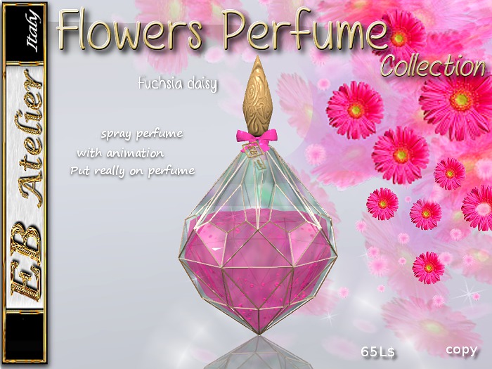 Second Life Marketplace - EB Atelier - Perfume Fuchsia Daisy with Animation&sound - italian designer