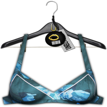 Second Life Marketplace - -Unbothered- Floral Bra (Blue)