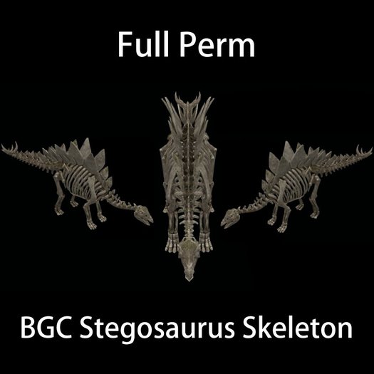 Second Life Marketplace - BGC Stegosaurus Skeleton