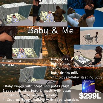 Second Life Marketplace - Baby Buggy, Crib, animate props & Wearables ...