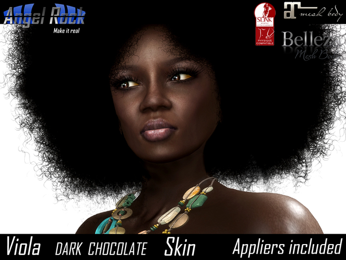 Second Life Marketplace - Angel Rock Skin VIOLA Dark Chocolate