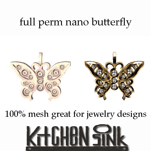 Second Life Marketplace - Kitchen Sink full perm nano butterfly mesh
