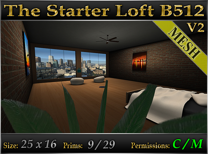 Second Life Marketplace - The Starter Loft B512 *Fully Furnished ...