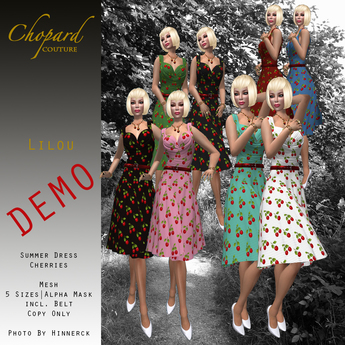 Second Life Marketplace - *Chopard Couture* DEMO! Lilou Dress (Mesh)