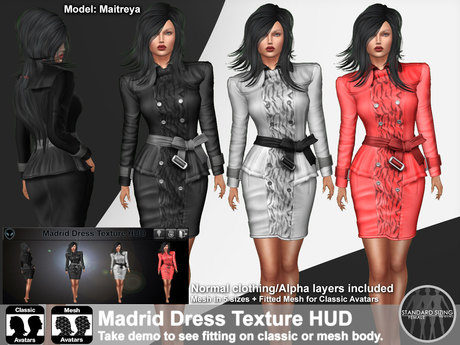 Second Life Marketplace - Madrid Dress Texture HUD