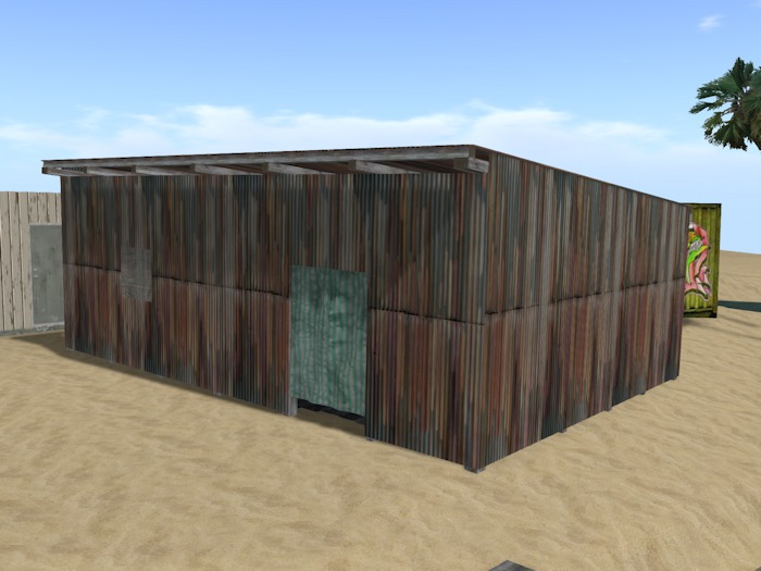 Second Life Marketplace - Large Corrugated Steel Shack - Chin Rey's ...