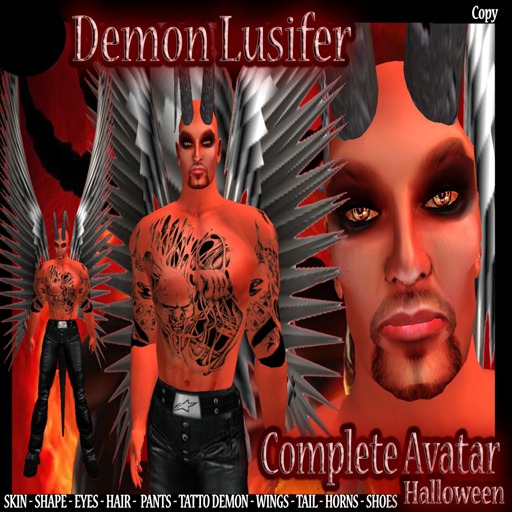 Second Life Marketplace - DEMON MAN AVATAR - DEVIL MAN - LUSIFER ...