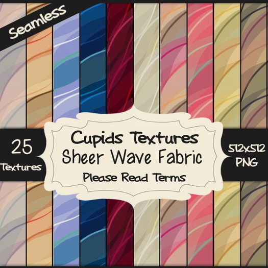 Second Life Marketplace - *Cupids Textures * 25 SHEER WAVE FABRIC
