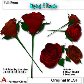 Second Life Marketplace - Full Perm laying 2 Roses