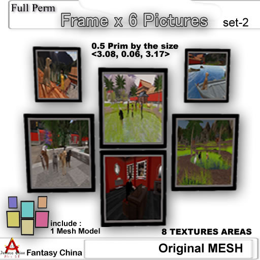 Second Life Marketplace - FC- Frame x 6 Pictures s-2 full perm