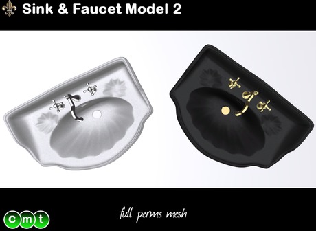 Second Life Marketplace - ----- LS Inc. Full Perms Sink & Faucet Model ...