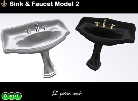 Second Life Marketplace - ----- LS Inc. Full Perms Sink & Faucet Model ...
