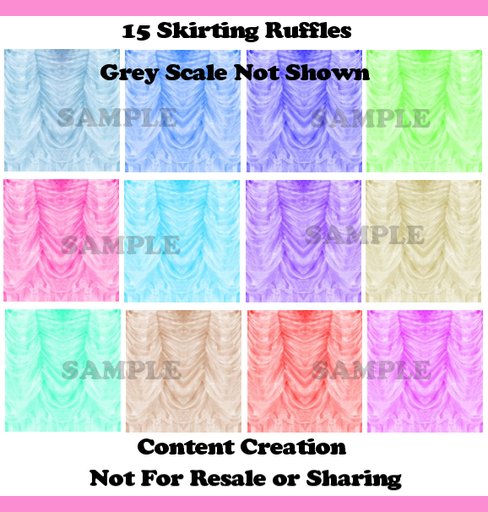 Second Life Marketplace - *CUPIDS TEXTURES* 15 Skirting Ruffle Textures