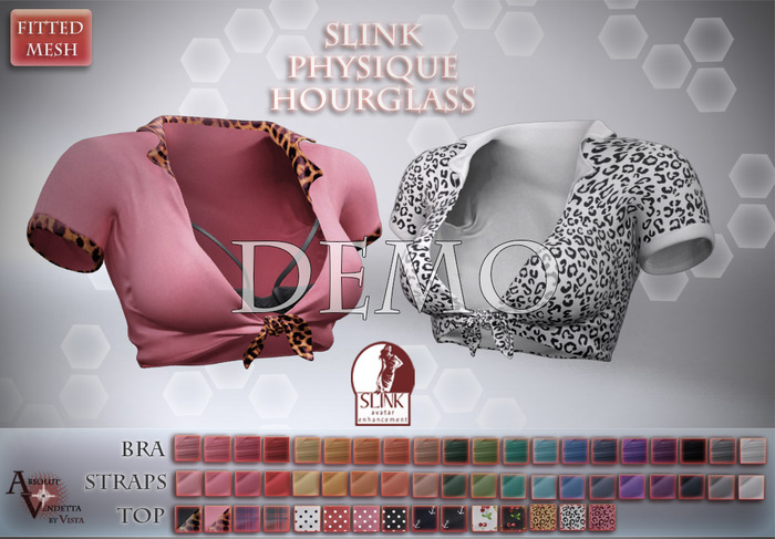 Second Life Marketplace - Absolut Vendetta - DEMO Bettie top PATTERN*SLINK