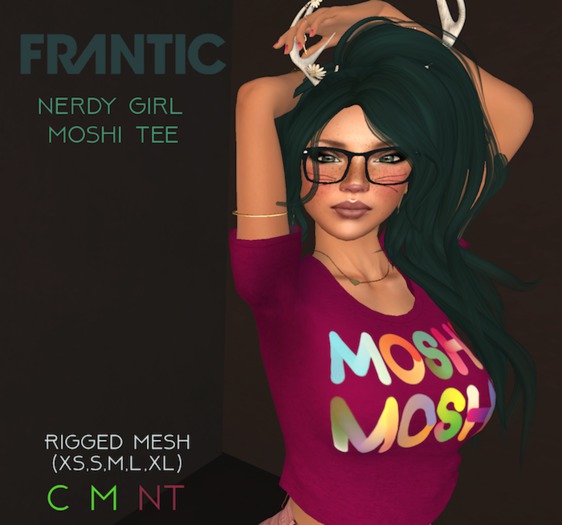 Second Life Marketplace - [FRANTIC] Nerdy Girl Moshi Tee