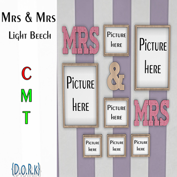 Second Life Marketplace - {D.o.R.k} Mrs & Mrs Frame Light Beech