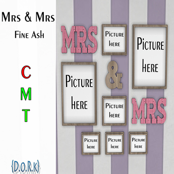 Second Life Marketplace - {D.o.R.k} Mrs & Mrs Frame Fine Ash