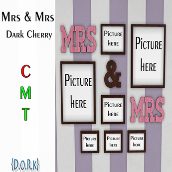 Second Life Marketplace - {D.o.R.k} Mrs & Mrs Frame Dark Cherry