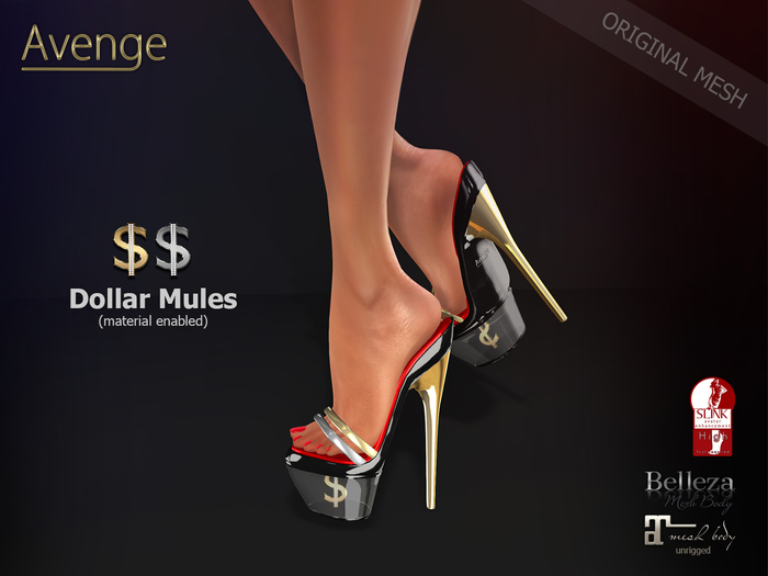 Second Life Marketplace - [Avenge] Dollar Mules - black