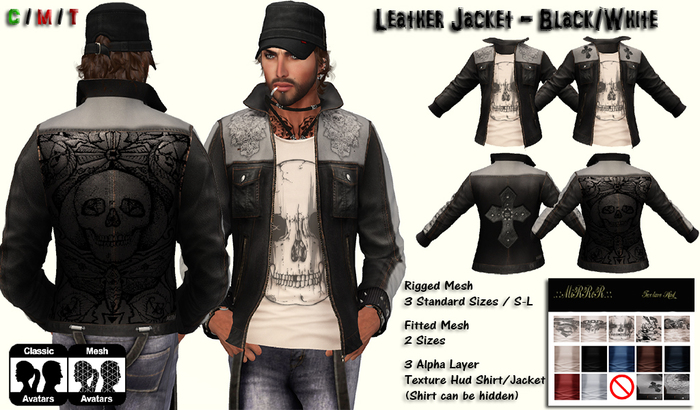 Second Life Marketplace - DEMO Leather JACKET V