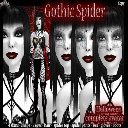 Second Life Marketplace - COMPLETE AVATAR - GOTHIC WITCH SPIDER AVATAR ...