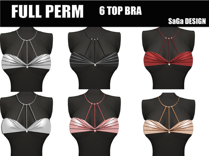 Second Life Marketplace - SaGa Design FULL PERM 6 Bra Top 2