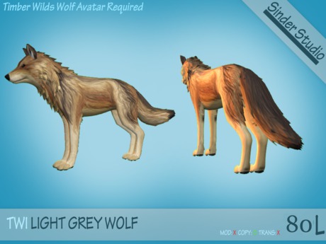 Second Life Marketplace - Light Grey Wolf