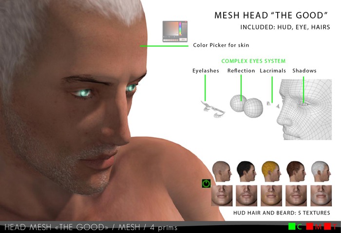 Second Life Marketplace - .: HEAD MESH - THE GOOD :. DEMO
