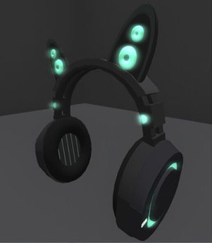 Second Life Marketplace - Kitty Headset black-green