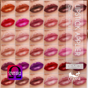Second Life Marketplace - DEMO Oceane - Just Kissed Lipsticks appliers ...