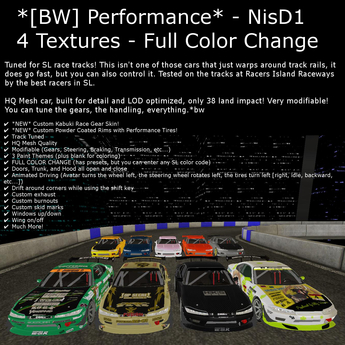 Second Life Marketplace - *[BW] Performance* NEW 2016 - NisD1 Track ...