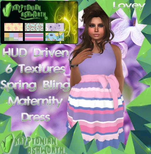 Second Life Marketplace - [KA] Spring Bling Maternity Dress (BOX)