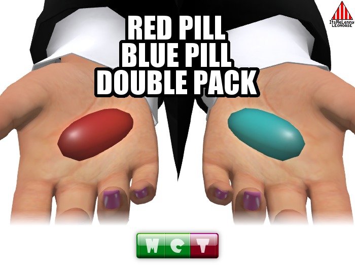 Second Life Marketplace - Red Pill Blue Pill [double pack] (with ...