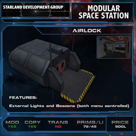 Second Life Marketplace - Starland Modular Space Station - Airlock