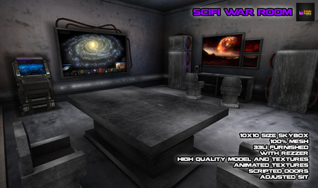 Second Life Marketplace - [SL]Scifi War Room Copy/Mod - 50%OFF!