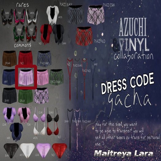 Second Life Marketplace - [Azuchi-Vinyl] Dress Code Gacha - SKIRT ...