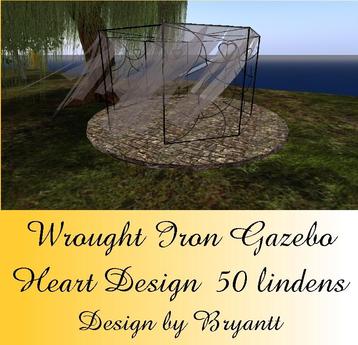 Second Life Marketplace - Wrought Iron Heart Gazebo