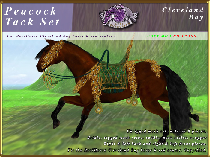 Second Life Marketplace - *E* Peacock Saddle Set [BOXED] RHCB