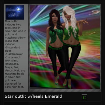 Second Life Marketplace - Star outfit Emerald