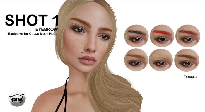 Second Life Marketplace - MLT SHOT 1 EYEBROW FATPACK - FOR CATWA MESH HEAD